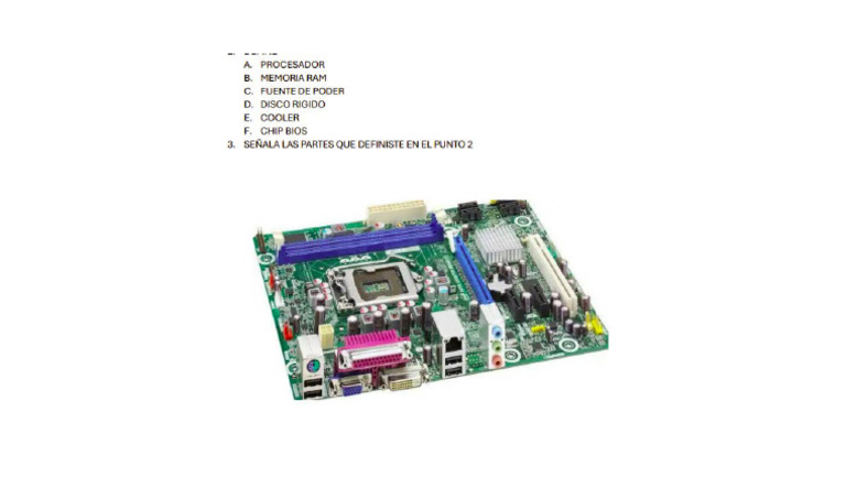 Partes Internas Del PC Señaladas | PDF