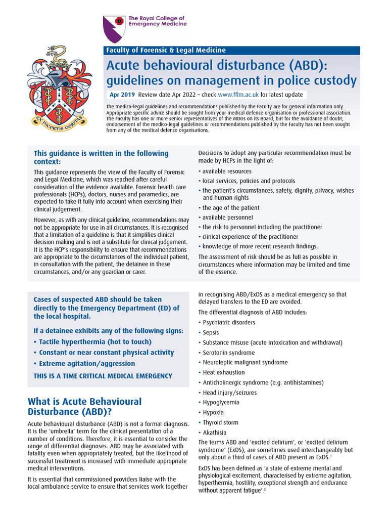 Acute-behavioural-disturbance_Apr19 | PDF