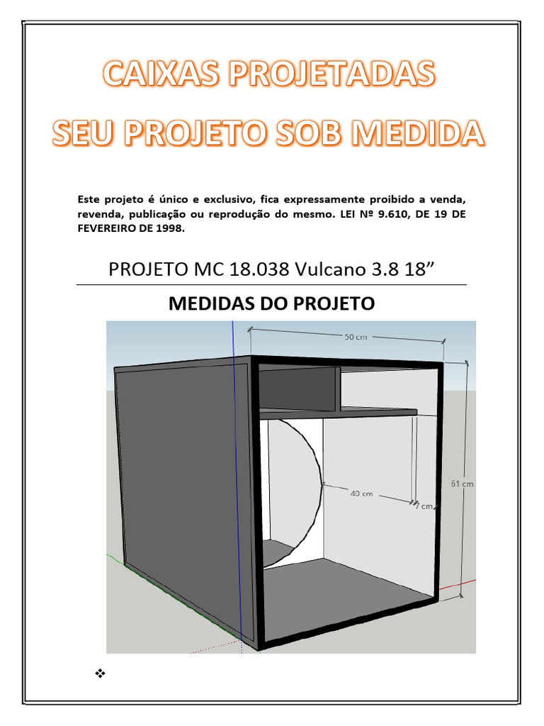 PROJETO MC 18.038 Vulcano 3.8 18" | PDF