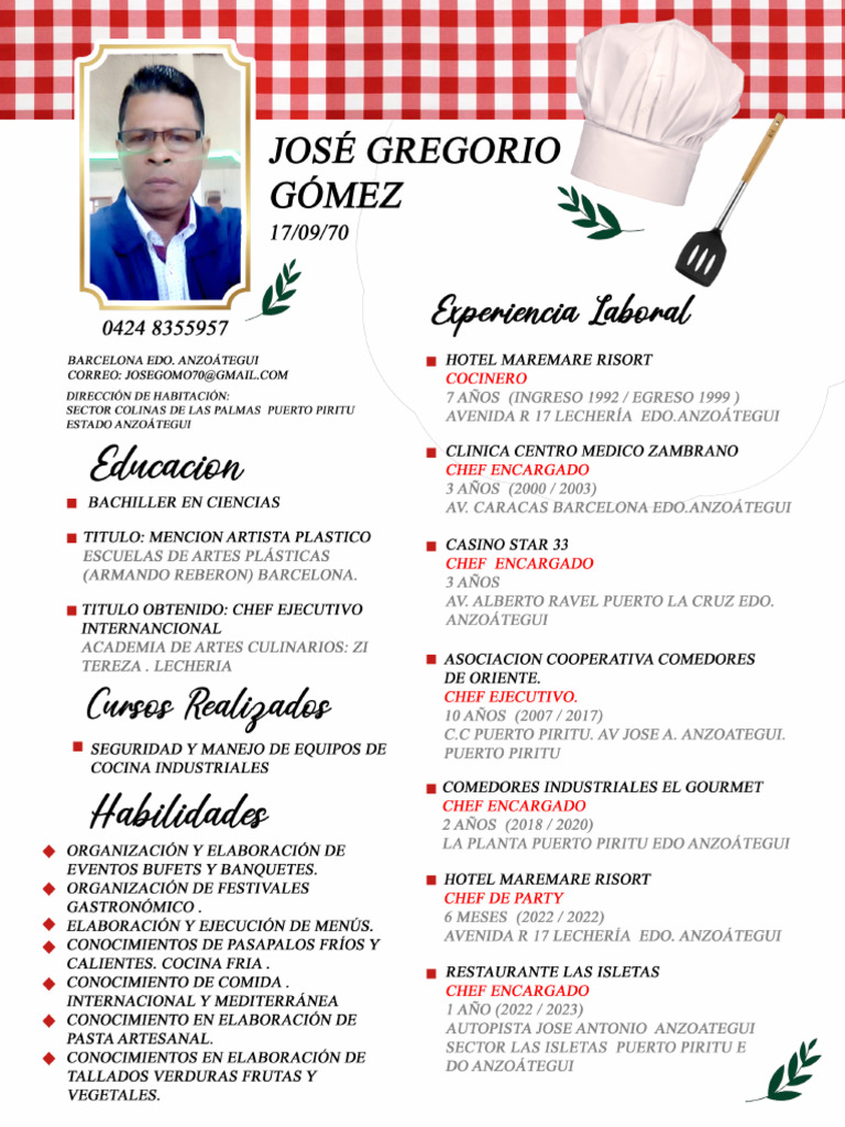 Chef Churriculum | PDF