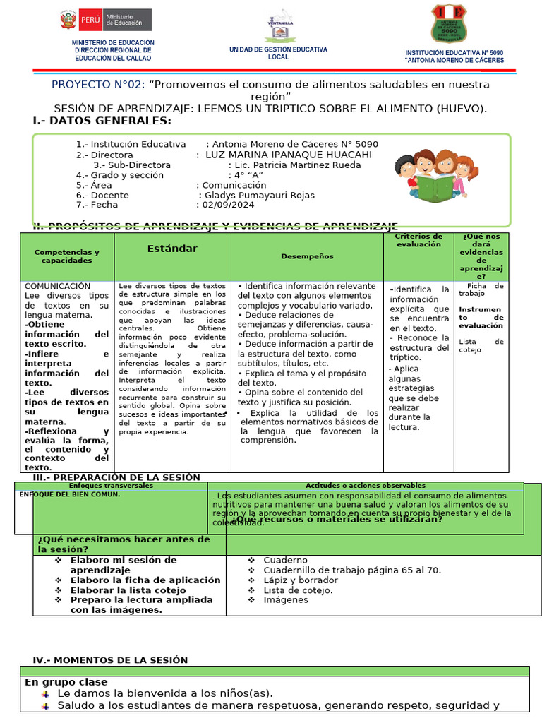 Promoción de Alimentos Saludables: Huevo | PDF | Aprendizaje | Información