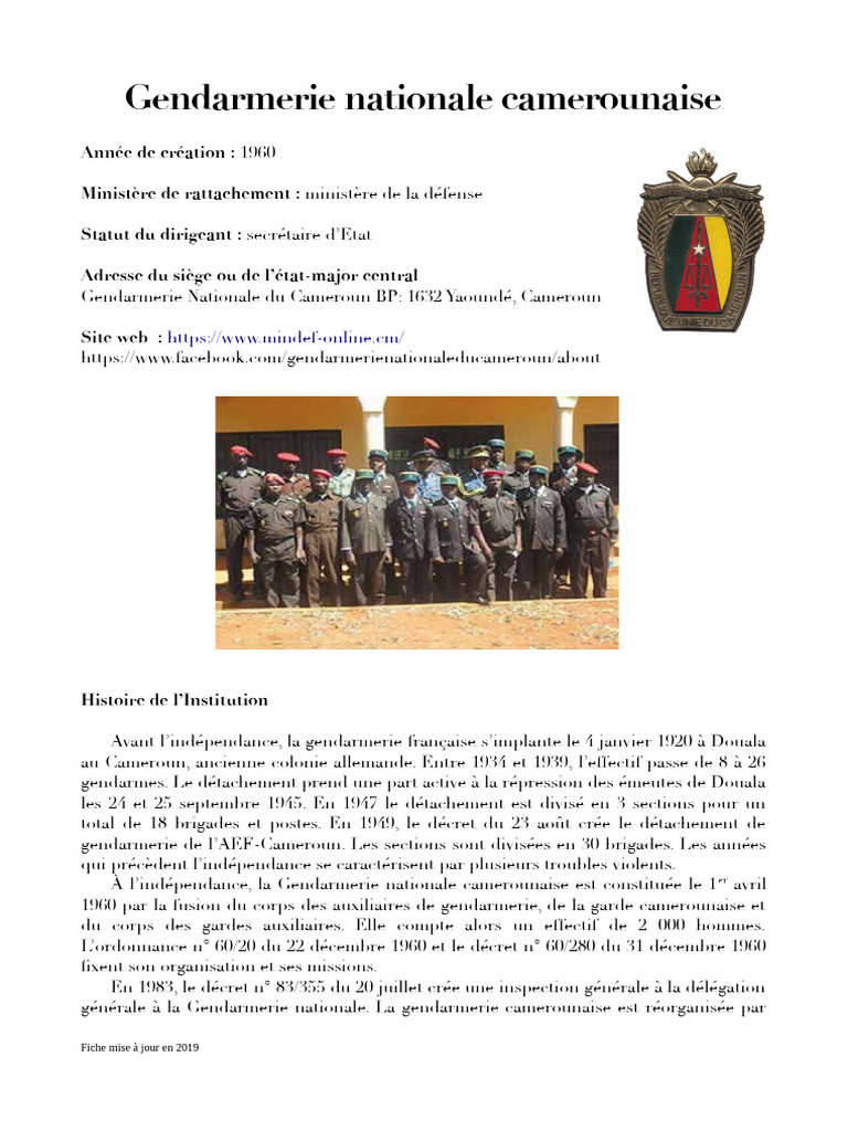 Cameroun 2019 FR 1 | PDF