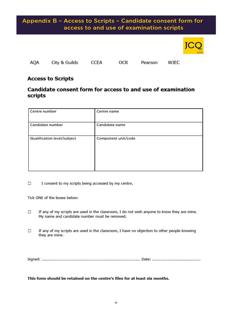 Agree To Request Exam Scripts | PDF