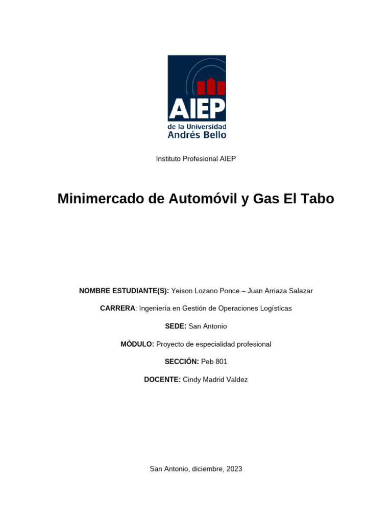 Proyecto de Titulo 1 | PDF