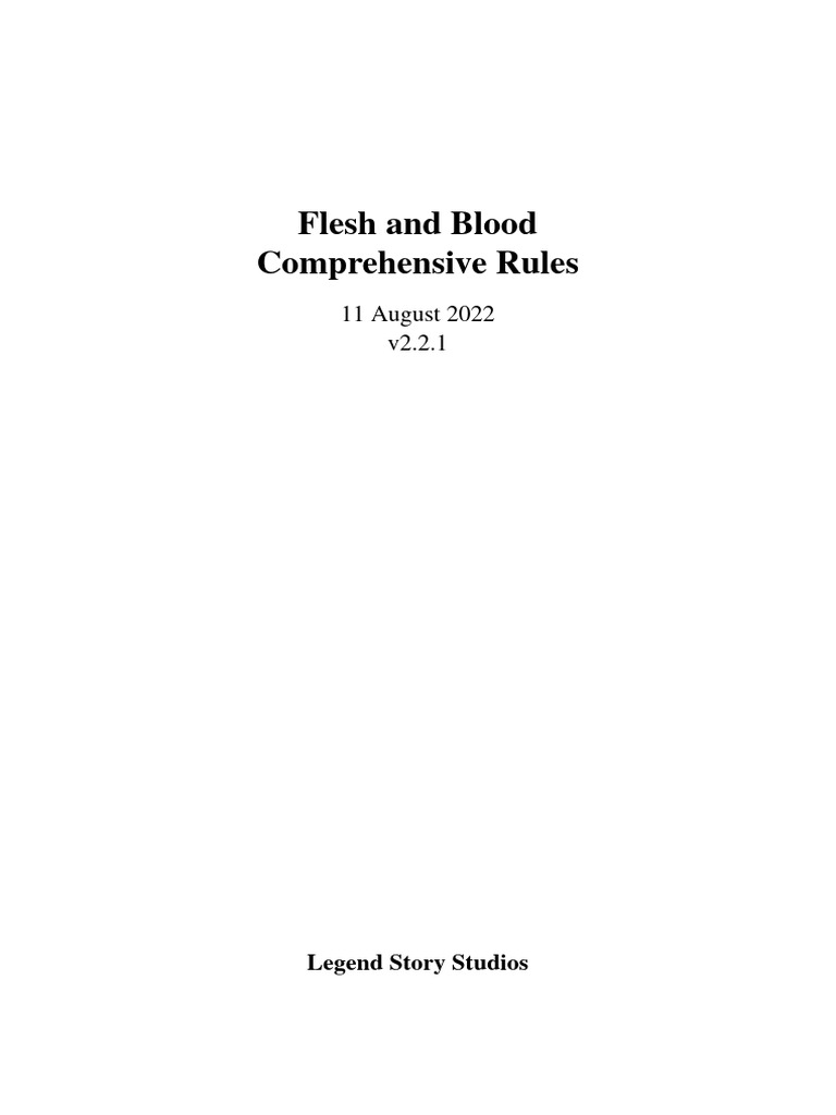 FaB Comprehensive Rules v2.2.1 | PDF