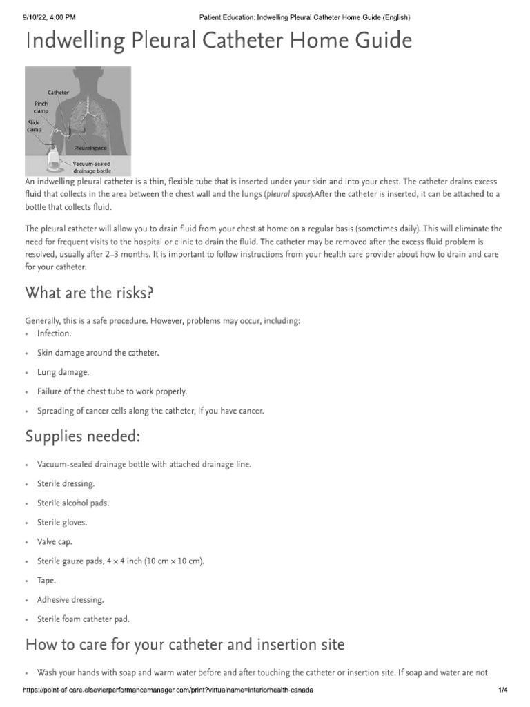 Pleurex Quick Sheet | PDF