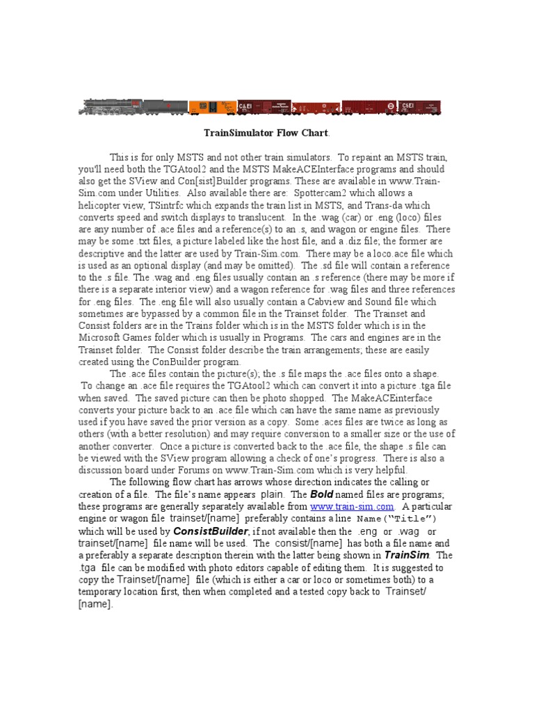 MSTS Train Repainting Guide | PDF | Software | Computing