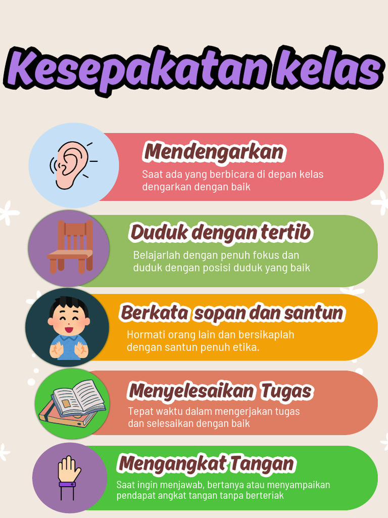 Cokelat Ilustrasi Anak Budayakan Senyum Salam Sapa Sopan Santun Poster ...