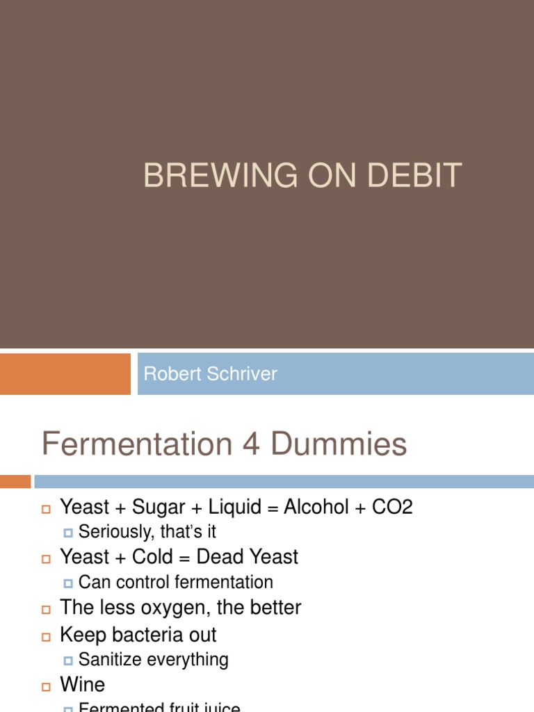 Brewing On Debit | PDF | Cooking, Food & Wine
