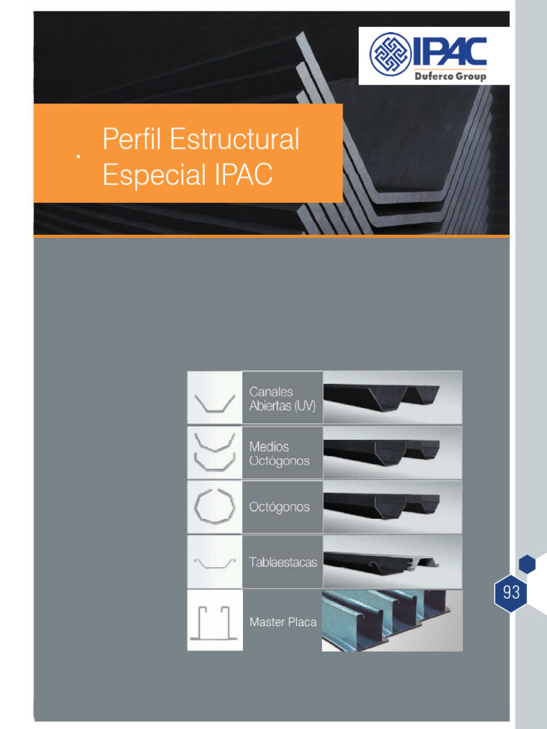 36.canales Abiertas UV IPAC Perfiles Especiales Abiertos de Acero ...