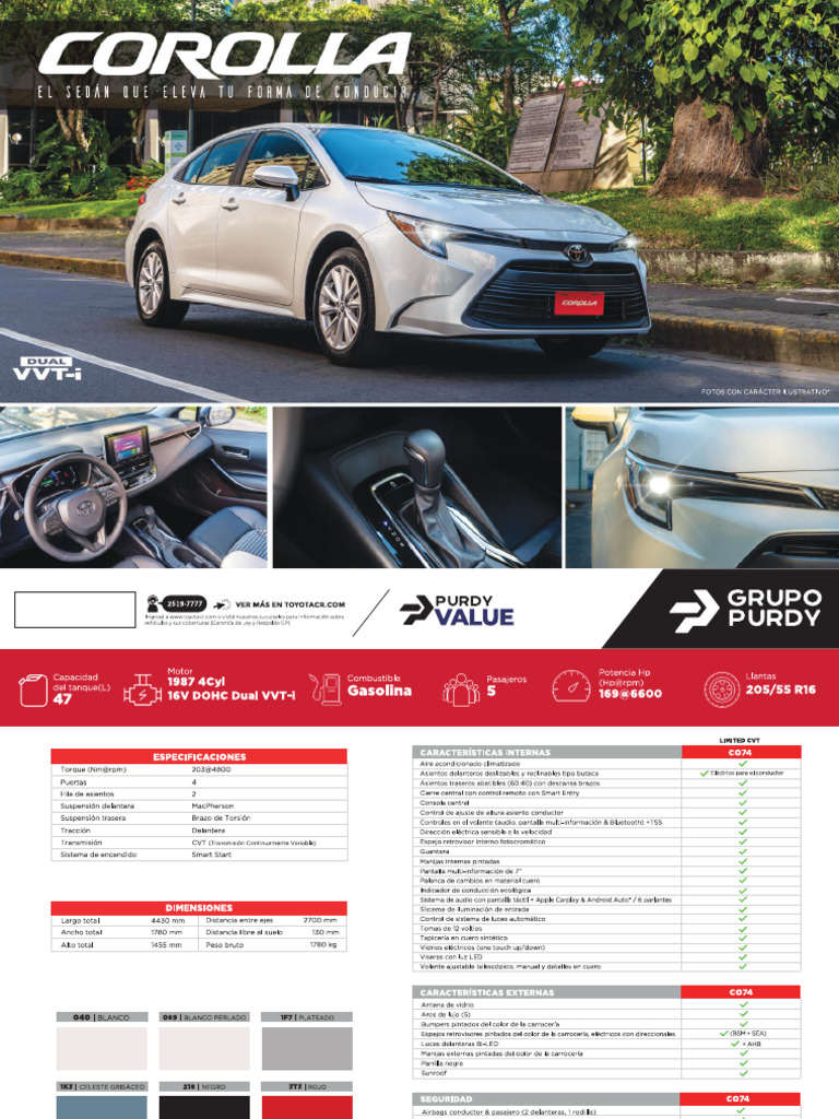 Ficha Técnica - Ficha Técnica Toyota Corolla | PDF