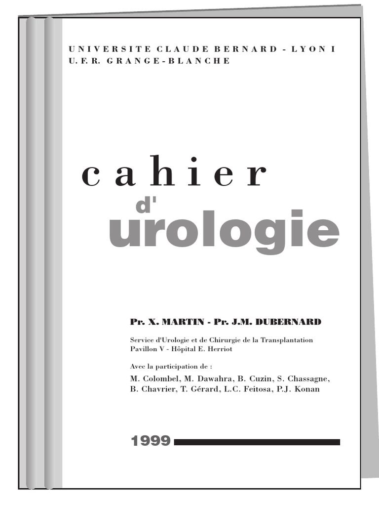 CAHIER Urologie | PDF