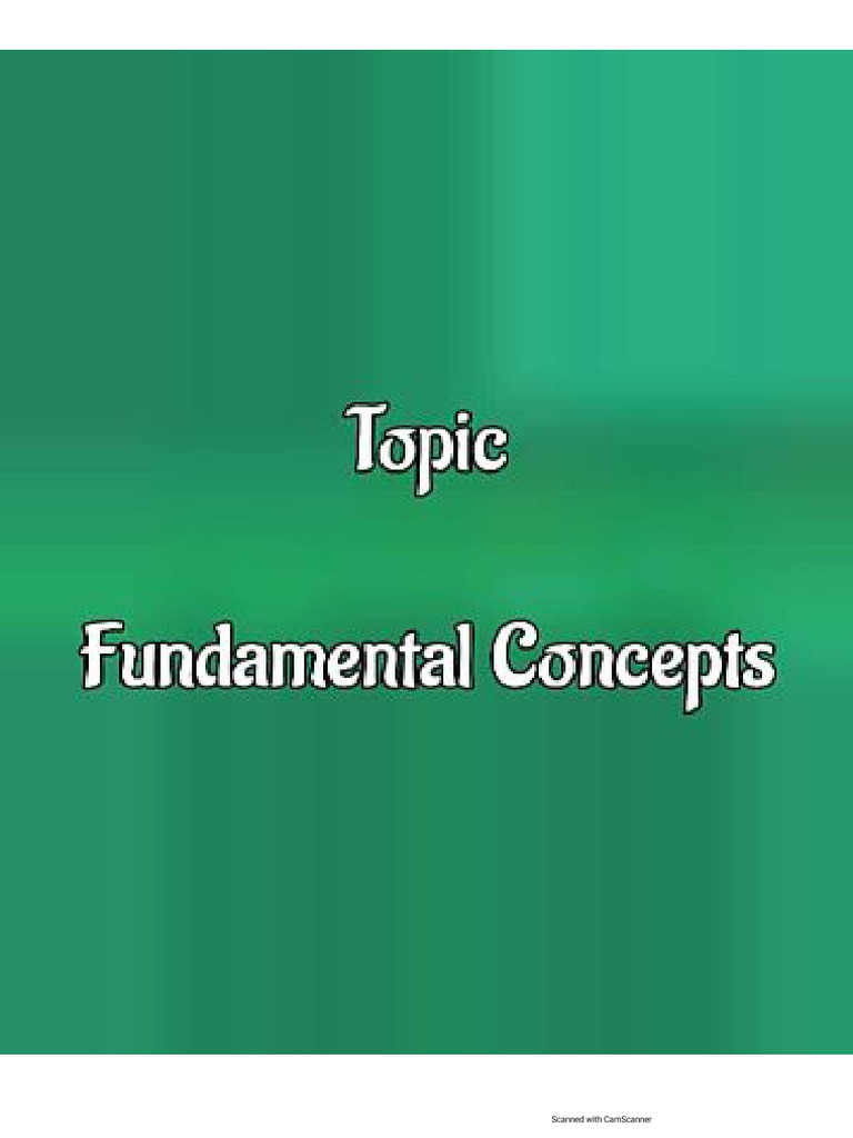 P.1Fundamental Concepts | PDF