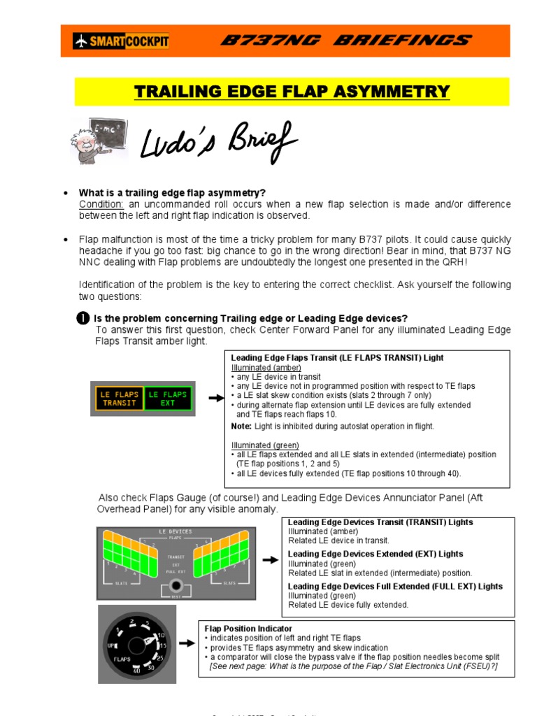 Trailing Edge Flap Asymmetry | PDF | Flap (Aeronautics) | Stall (Fluid ...