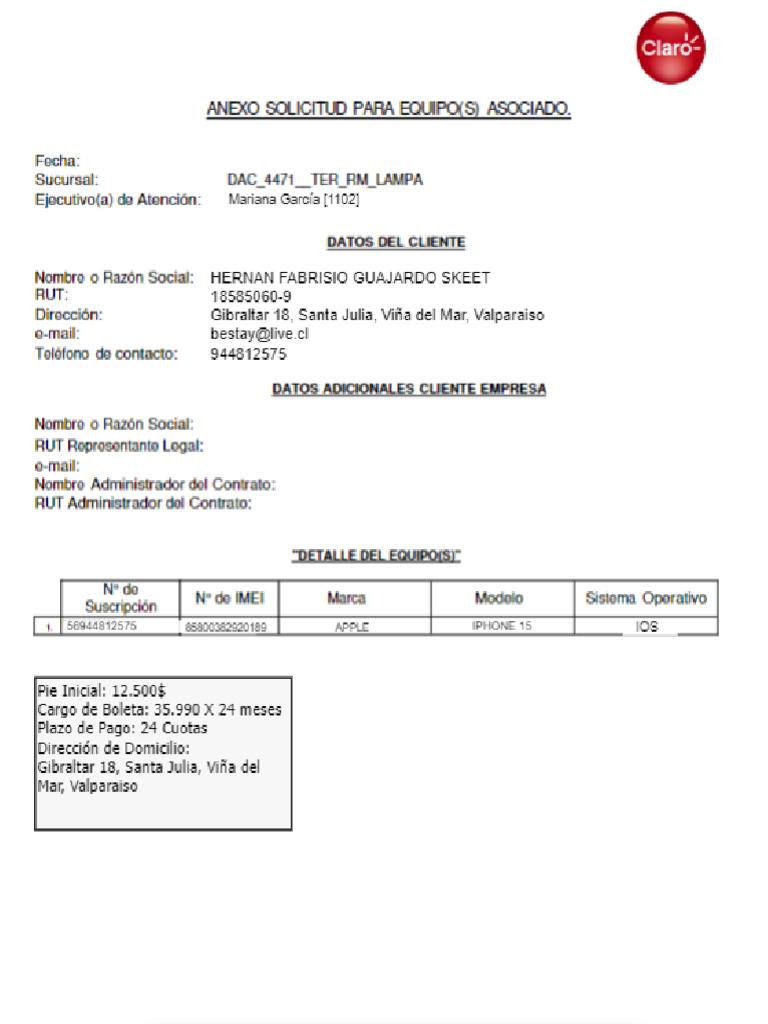 Contrataci N de Equipo Hernan - PDF Filename Utf 8''contratación de Equipo Hernan | PDF