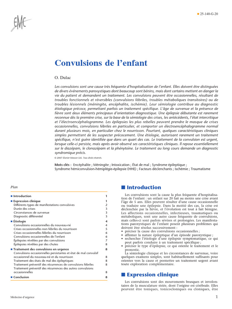 Convulsions de L'enfant | PDF