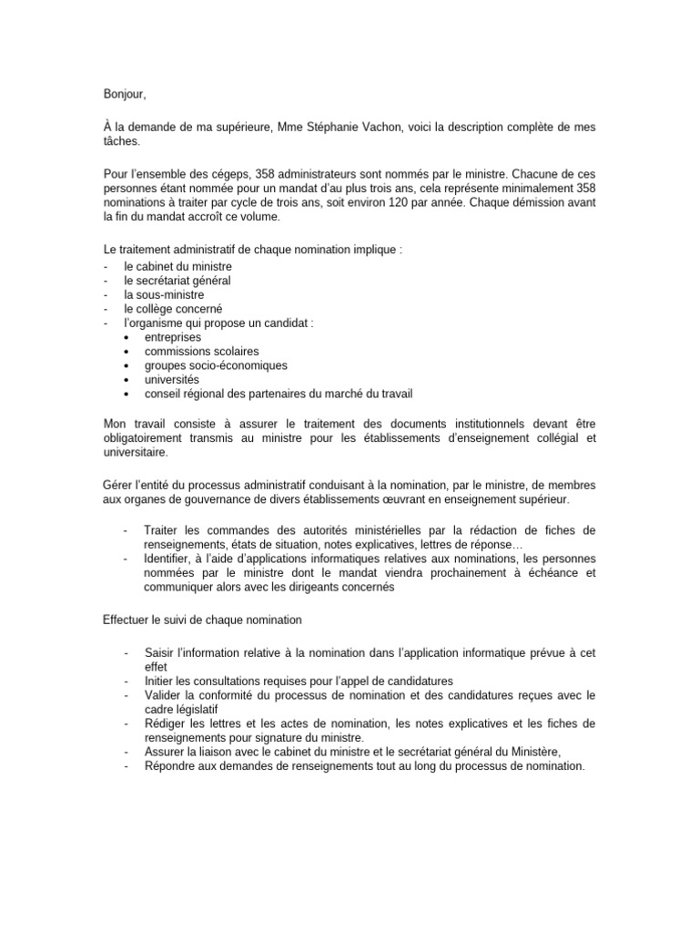 Description D'emploi | PDF