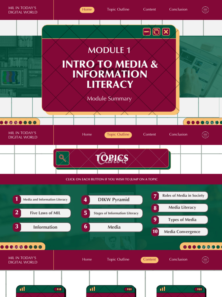 Module 1 - Intro To MIL Summary Slides | PDF