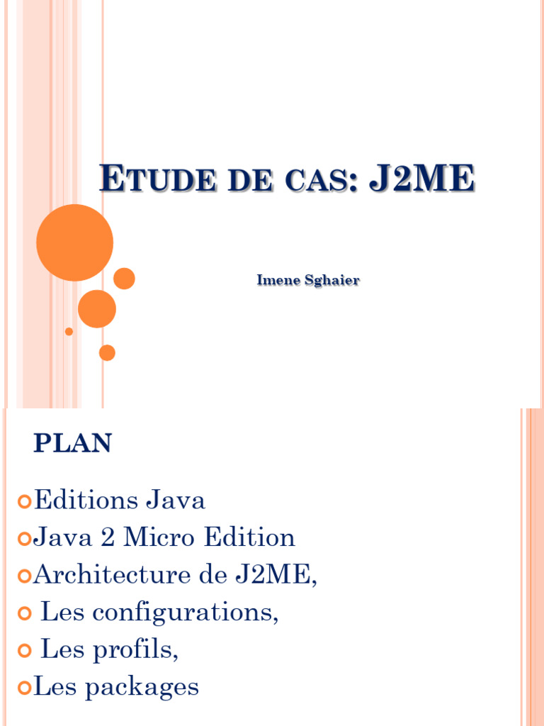 Chapitre 3 Etude de Cas J2me | PDF