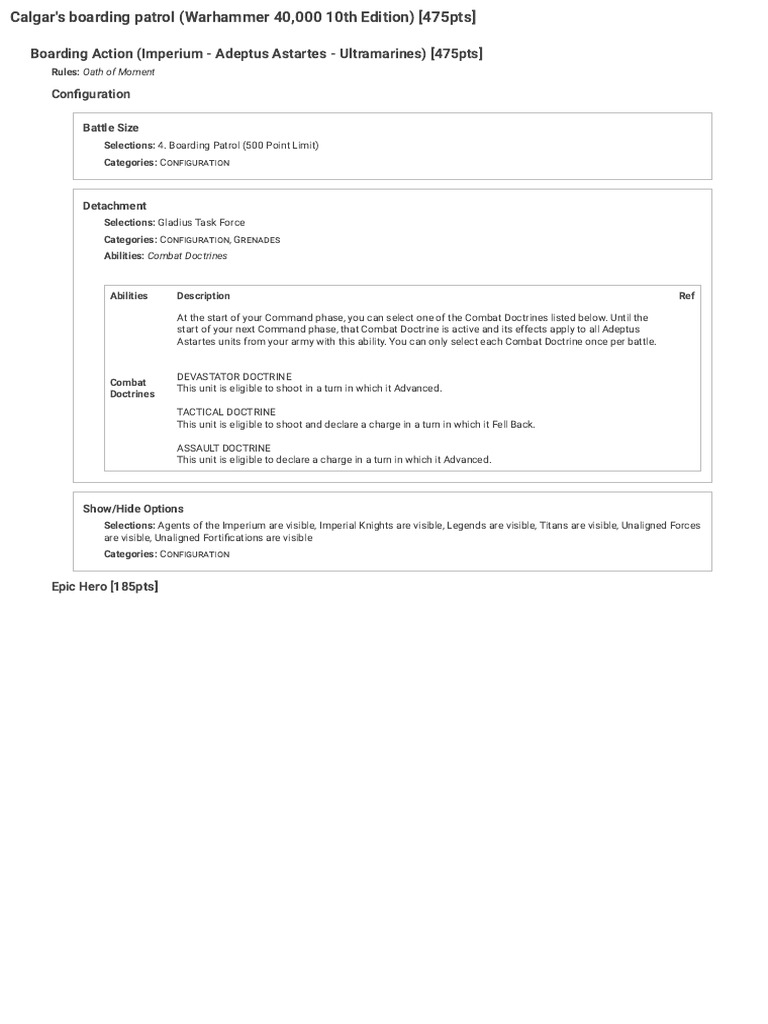 Calgar's Boarding Patrol (HTML) | PDF | Military | History