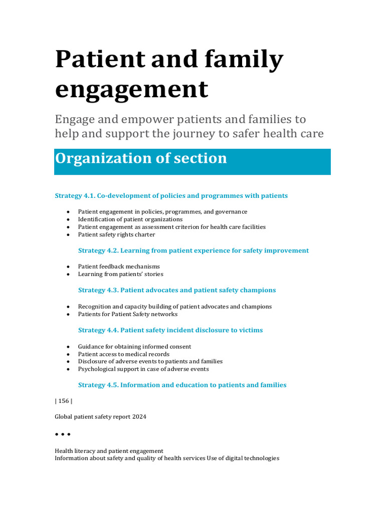 Patient and Family Engagement | PDF