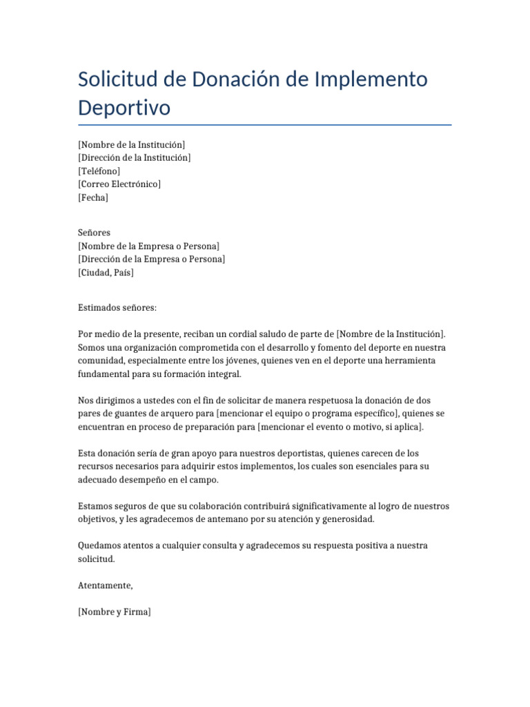 Oficio_Solicitud_Donacion_Implemento_Deportivo | PDF