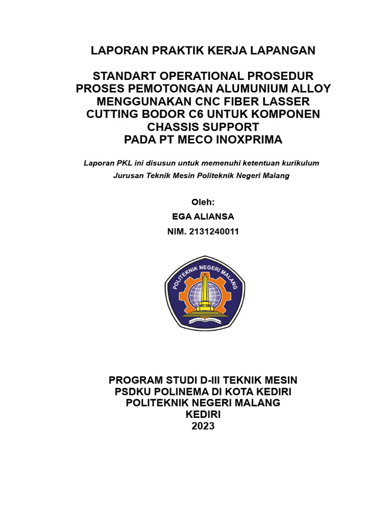 PKL 2023 - TM 3a - Pt. Meco Inoxprima 2023 White Cover Revisi 1 | PDF