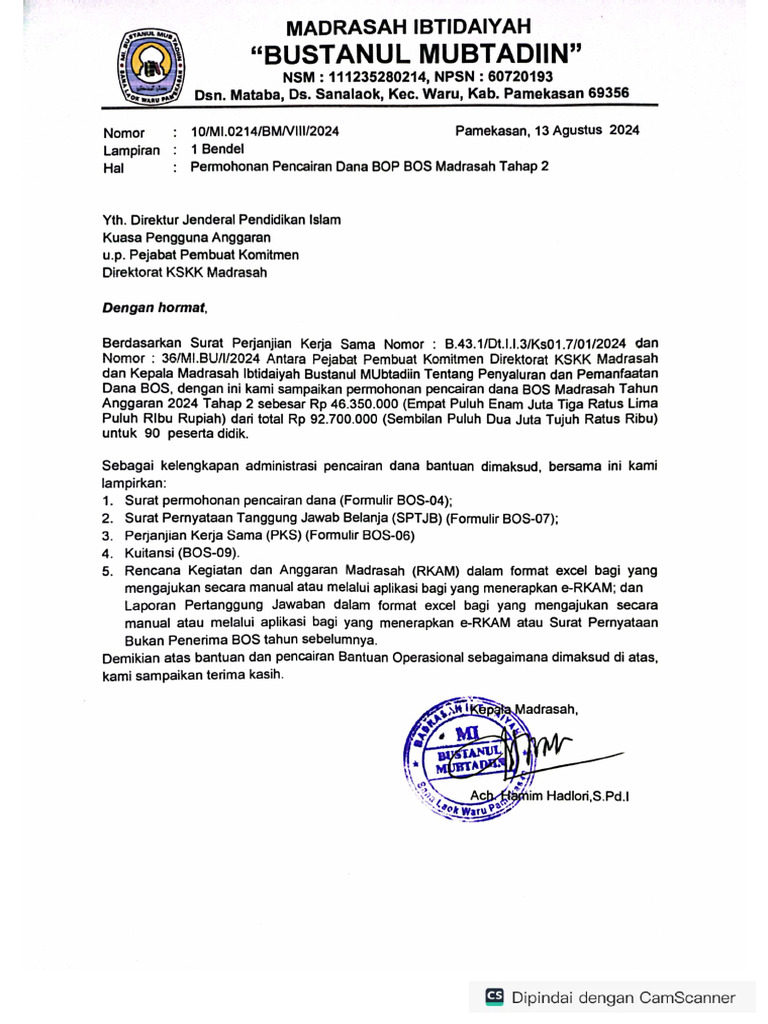 Permohonan Hamim | PDF