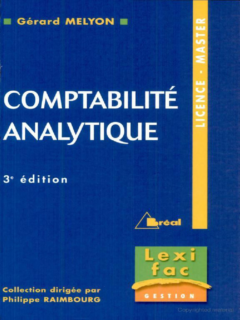 Manuel de Comptabilit Analytique Approfondie 1714315004 | PDF