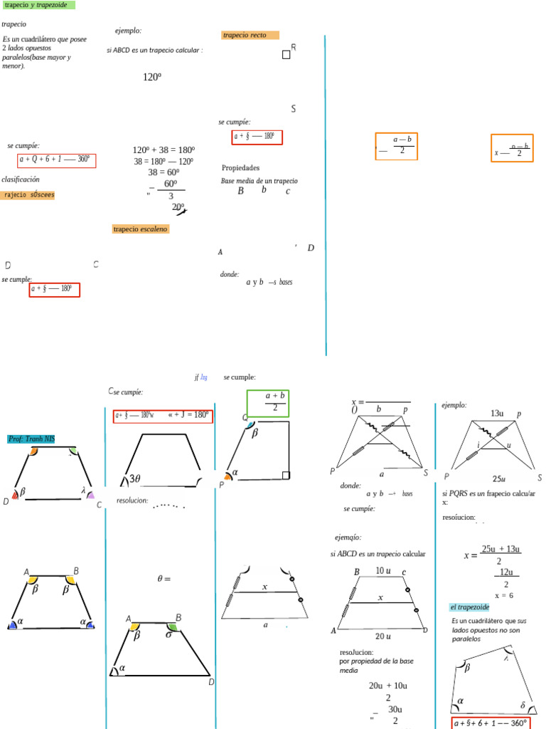 Trapecio y Trapezoide | PDF