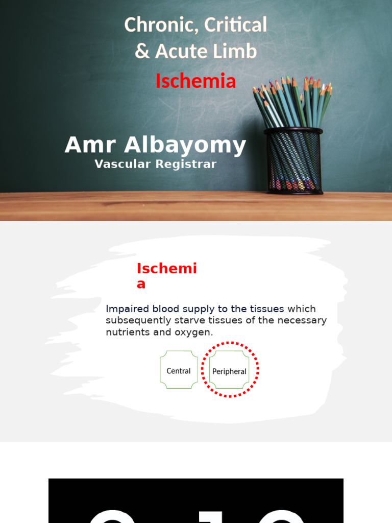 Acute, Chronic and Critical Ischemia | PDF | Ischemia | Clinical Medicine