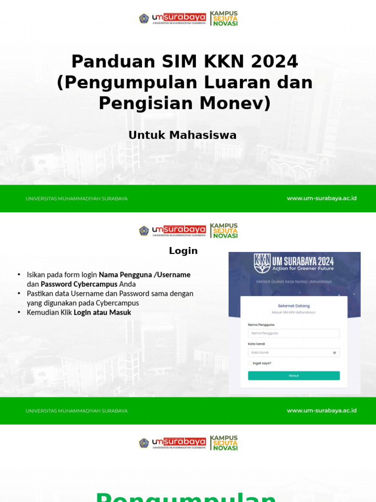 Panduan Pengisian Luaran Dan Monev KKN 2024 (Mahasiswa) | PDF | Bisnis