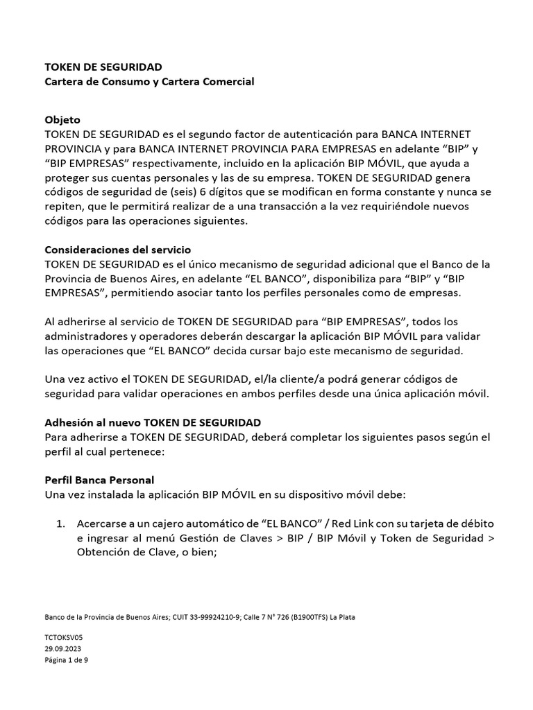 TyC TOKEN DE SEGURIDAD | PDF