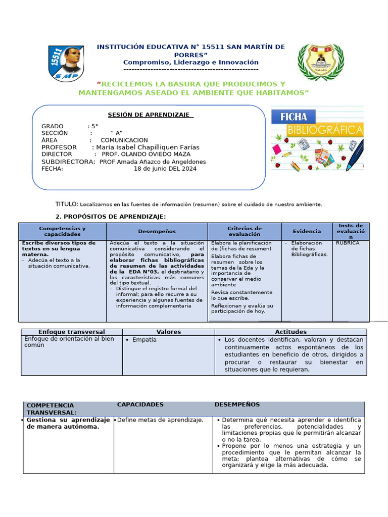 18 de Junio Fichas Bibliográficas | PDF