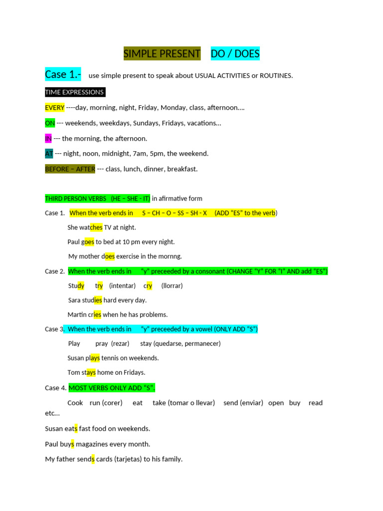 Simple Present | PDF