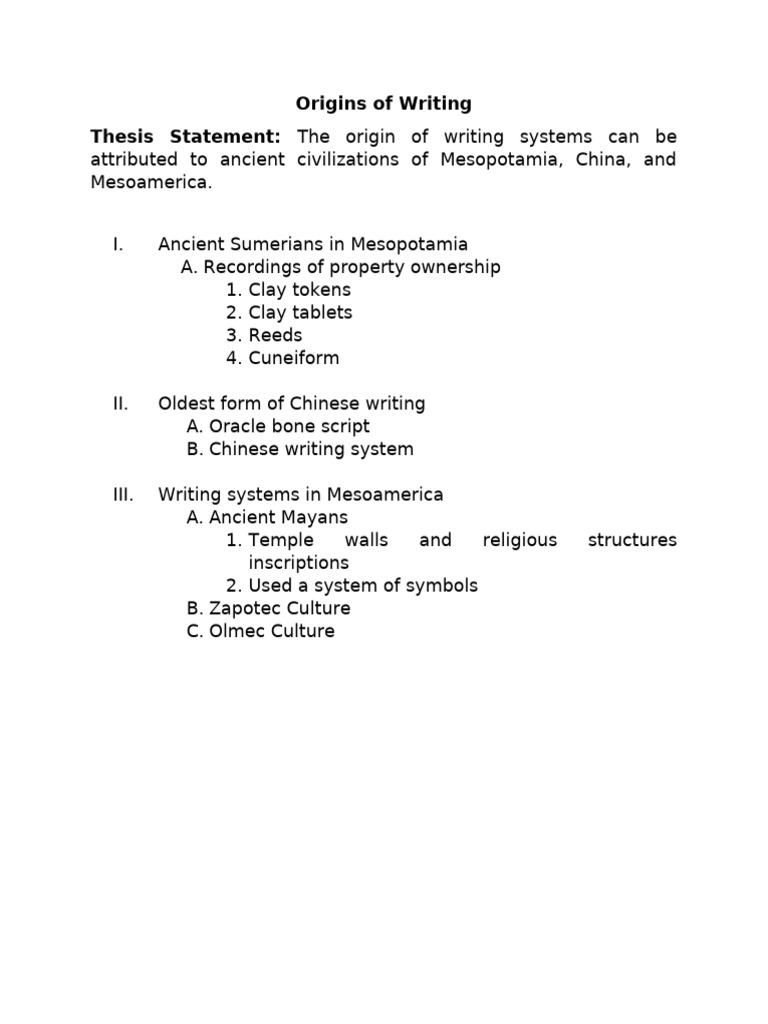 Origins of Writing | PDF