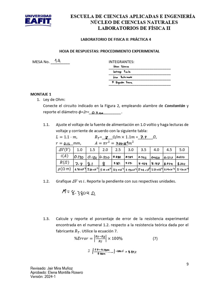 Laboratorio de Fisica Ii Práctica 4 | PDF