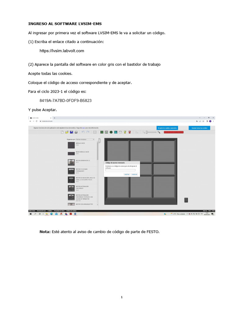 Ingreso LVSIM-EMS - 20230319 | PDF