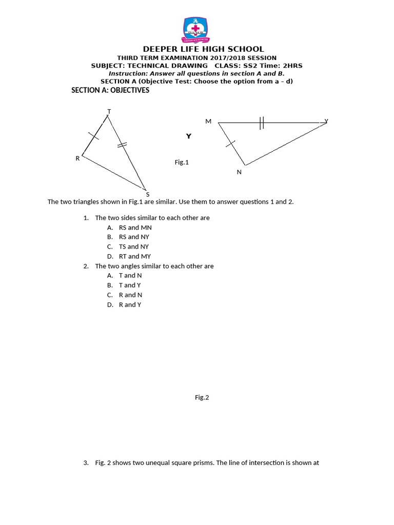 Technical Drawing Exam SS2 2017/2018 | PDF | Ellipse | Elementary Geometry