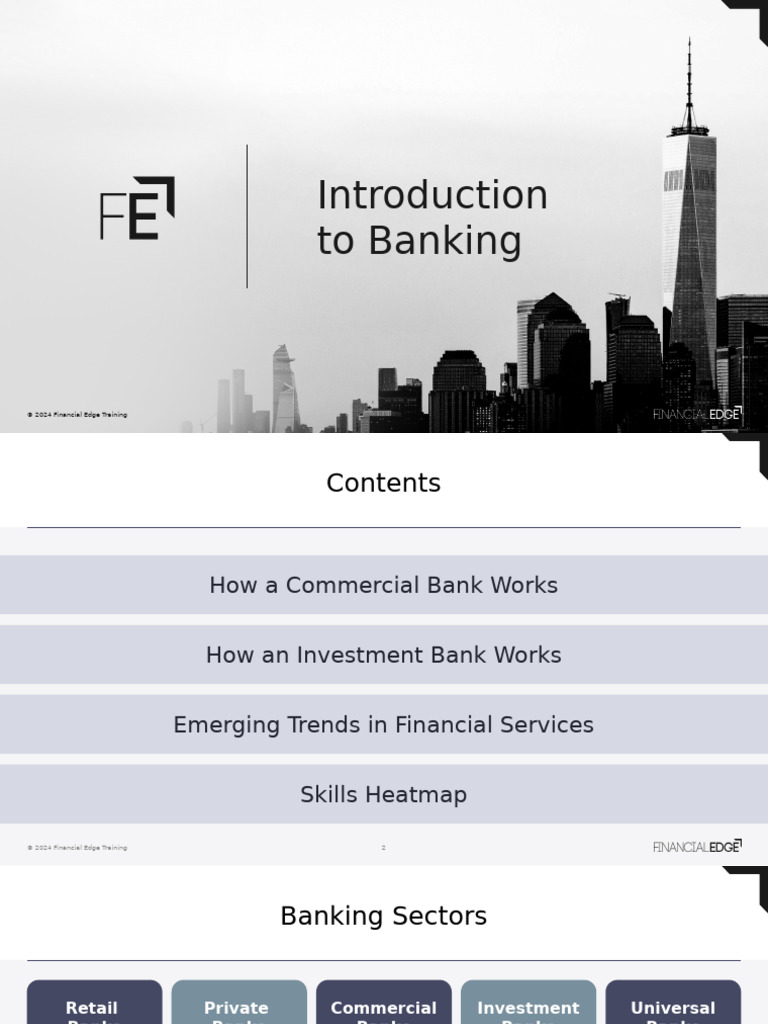 Intro To Banking Summary | PDF | Banks | Investment Banking