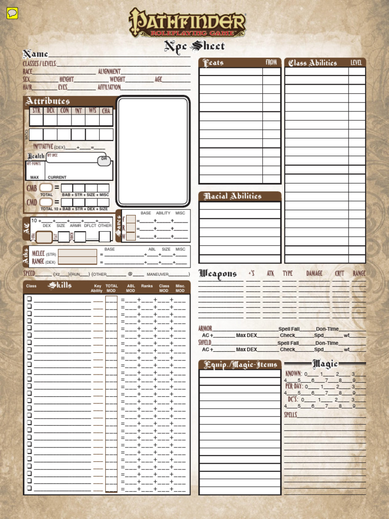 Pathfinder NPC v1 | PDF