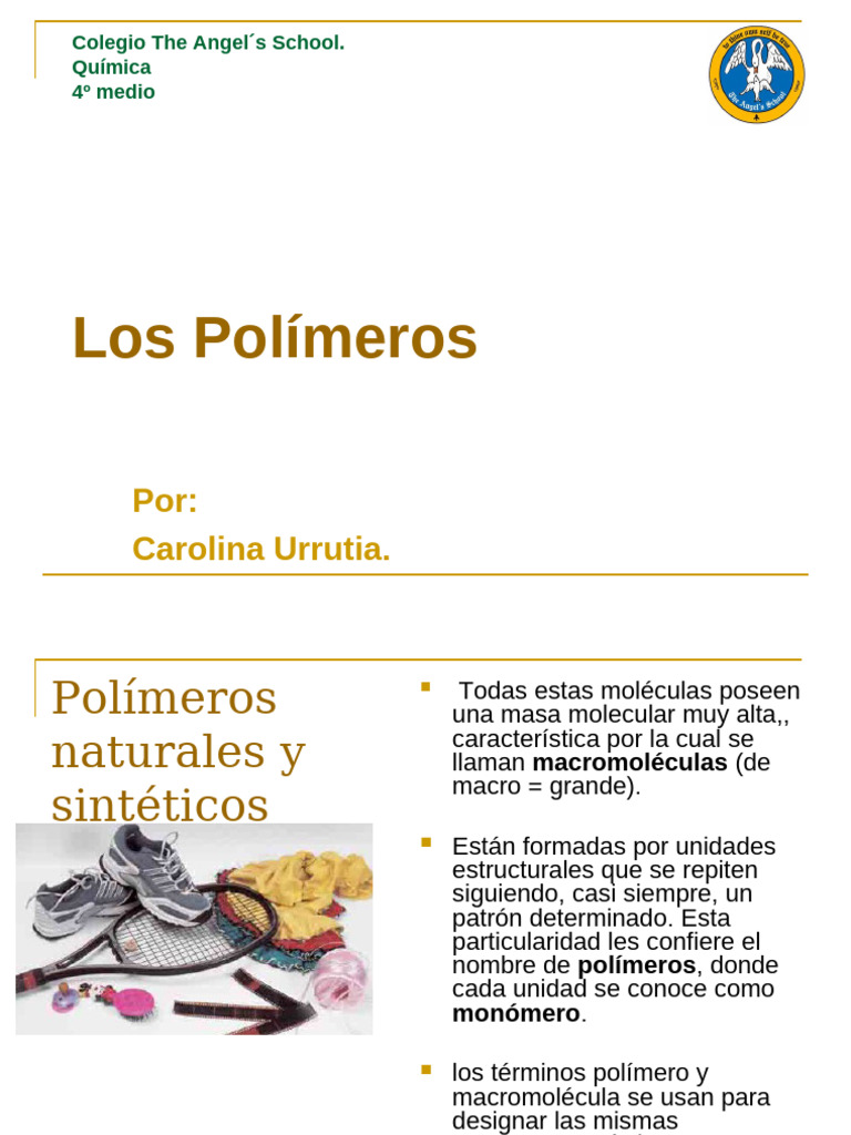 Polímeros: Naturales y Sintéticos | PDF | Polímeros | Hogar, jardinería ...