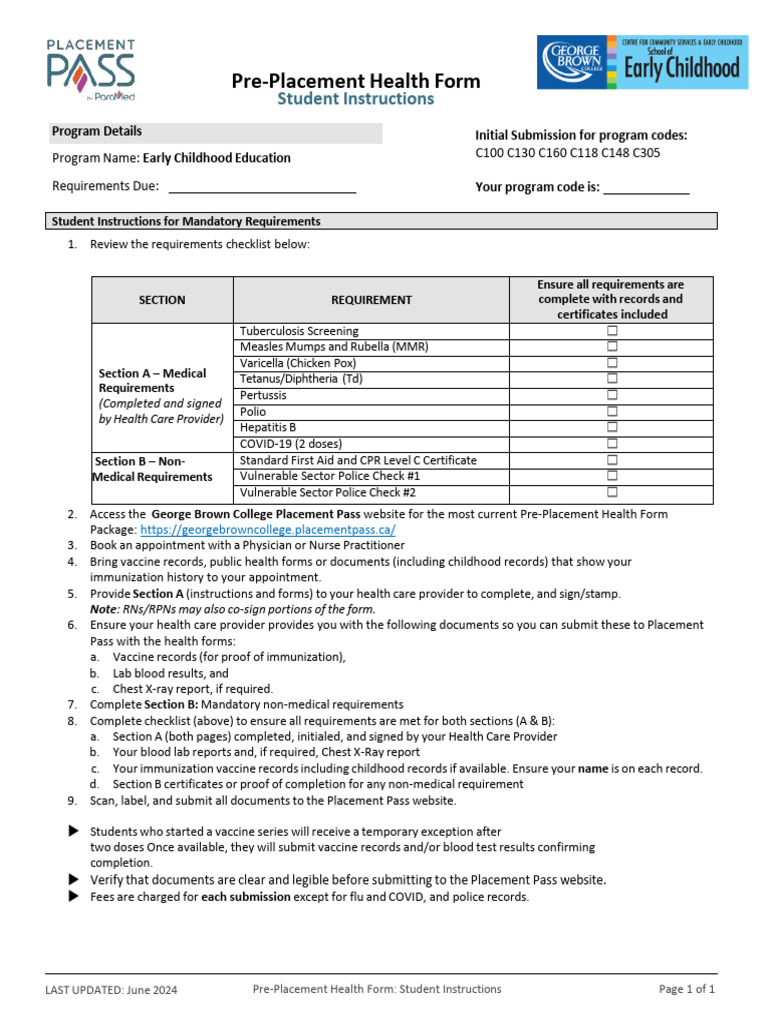 Medical Form 2024-2025 | PDF