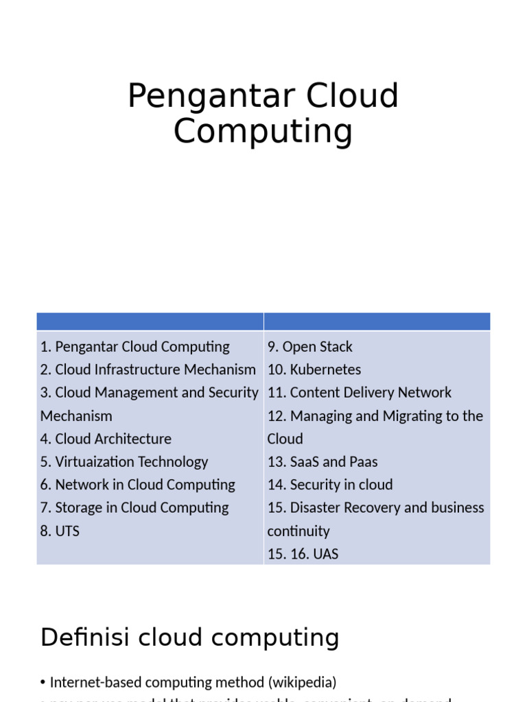 1 Pengantar Cloud Computing | PDF