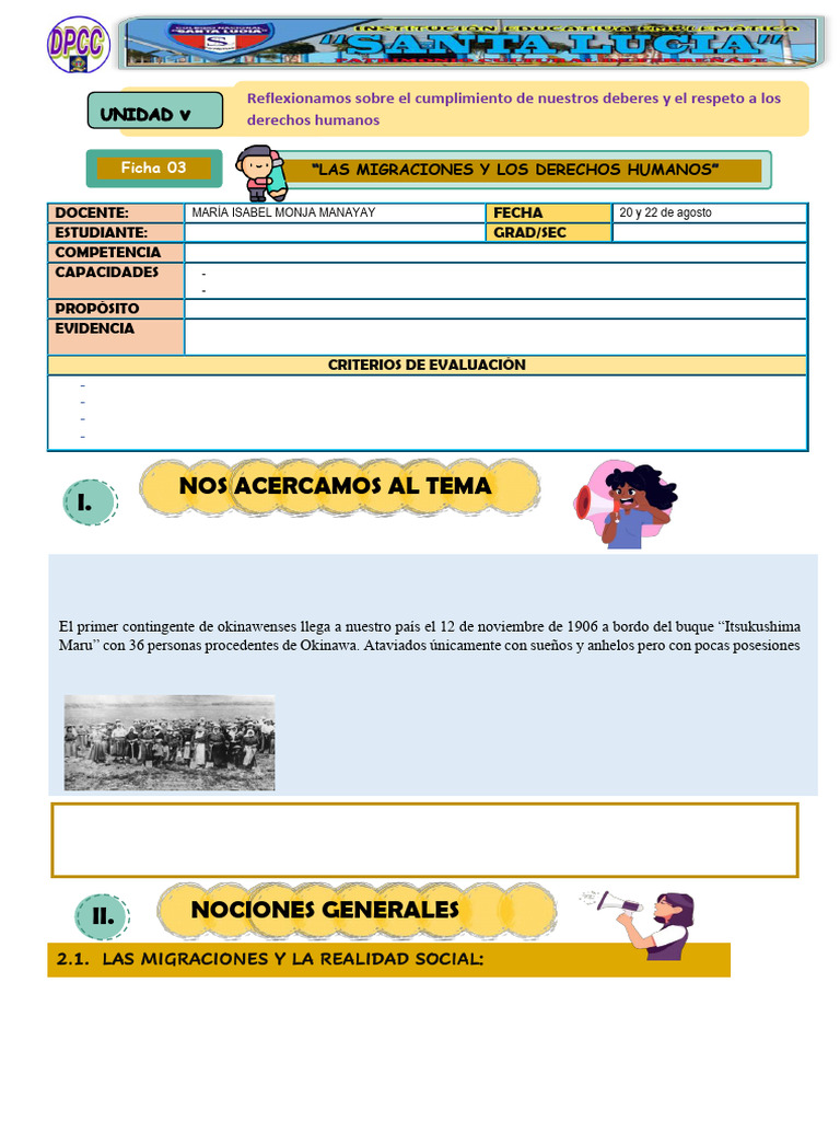 4° DPCC - Ficha .03-Uni.5 2024 | PDF