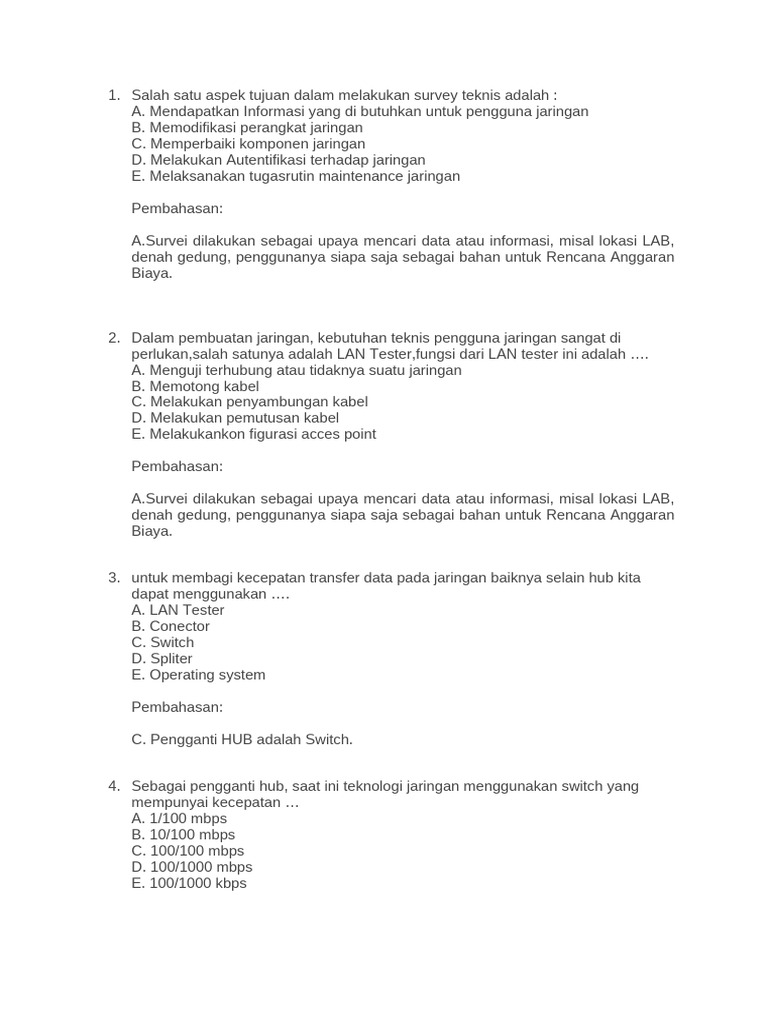 Soal Teori UKK | PDF