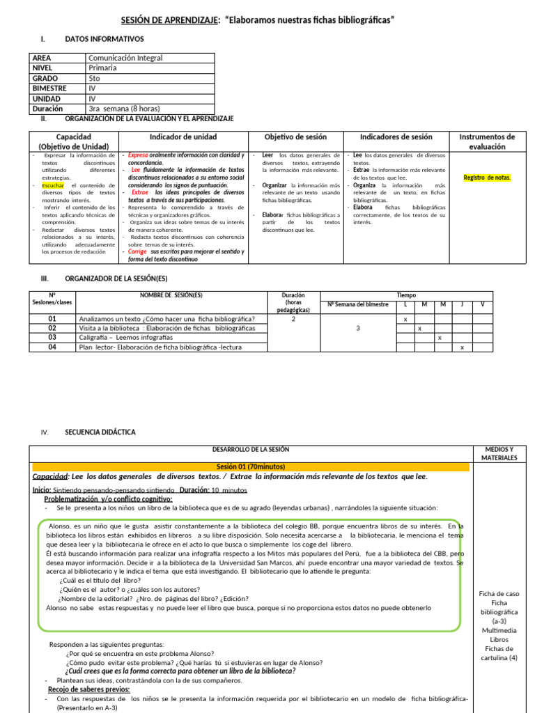 5to IVBim Sesion2 Sem4 | PDF