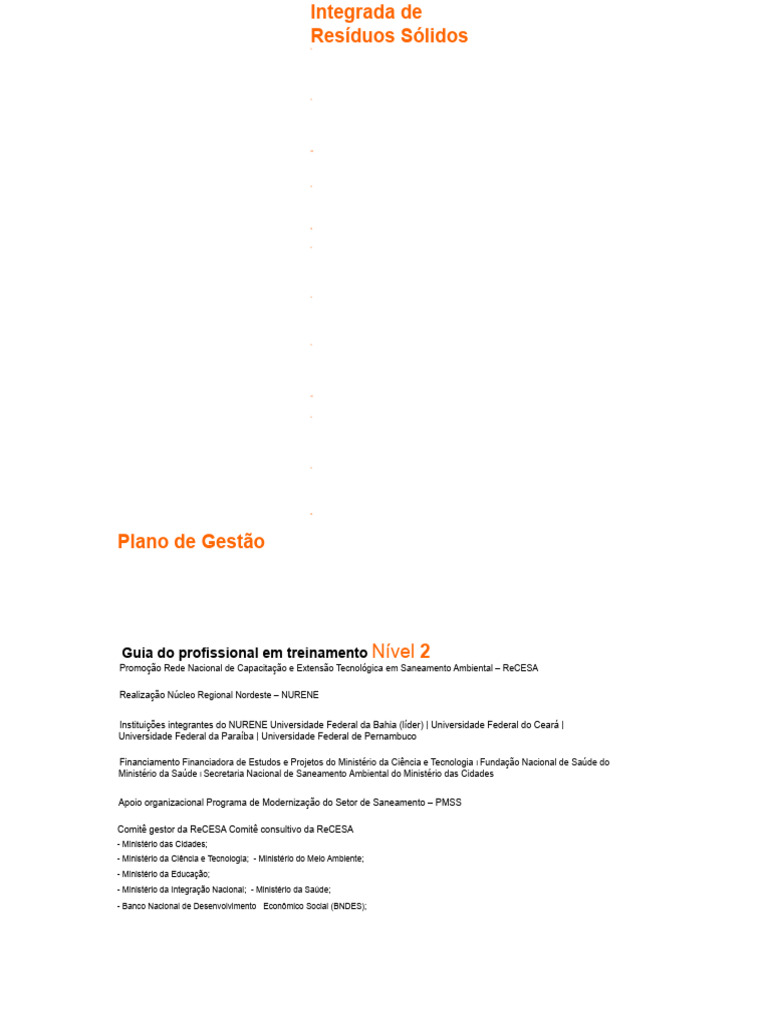2 - Plano de Gestao Integrada de Residuos Solidos | PDF 2 - Plano de Gestao Integrada de Residuos Solidos | PDF