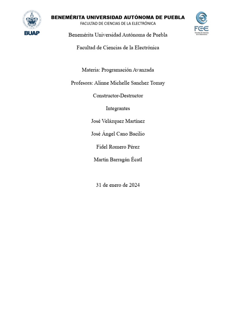 Constructores y Destructores | PDF