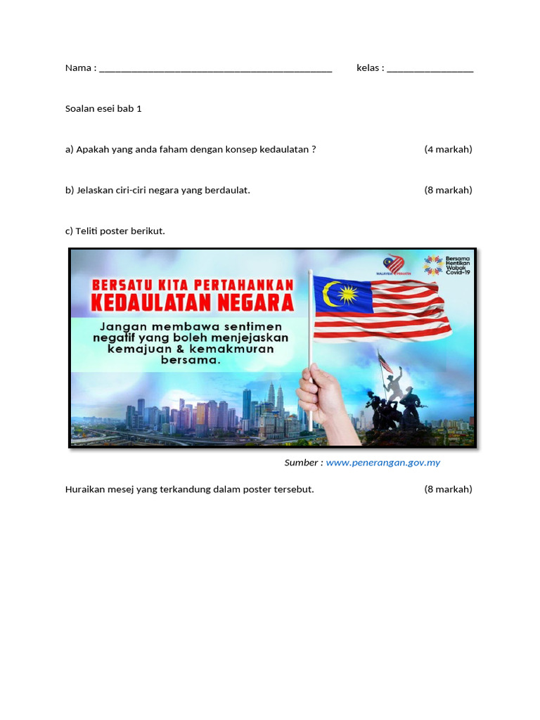 Latihan Bab 1 f5 | PDF